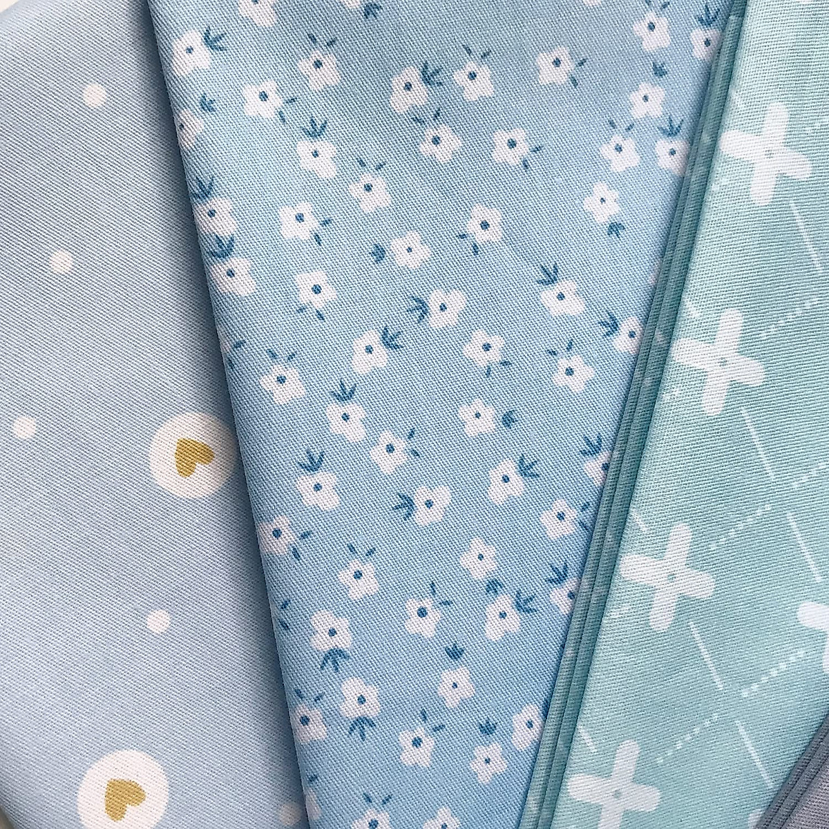 Misscrafts 6pcs Cotton Craft Fabric Bundle Squares Fat Quarters Quilting Fabric 18" x 22" for Sewing Crafting Patchwork DIY Scrapbooking (Blue)