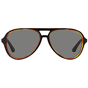 Emporio Armani EA4063-5464/87 Sunglasses, Black over Tortoise Frame 58mm w/Grey Lens