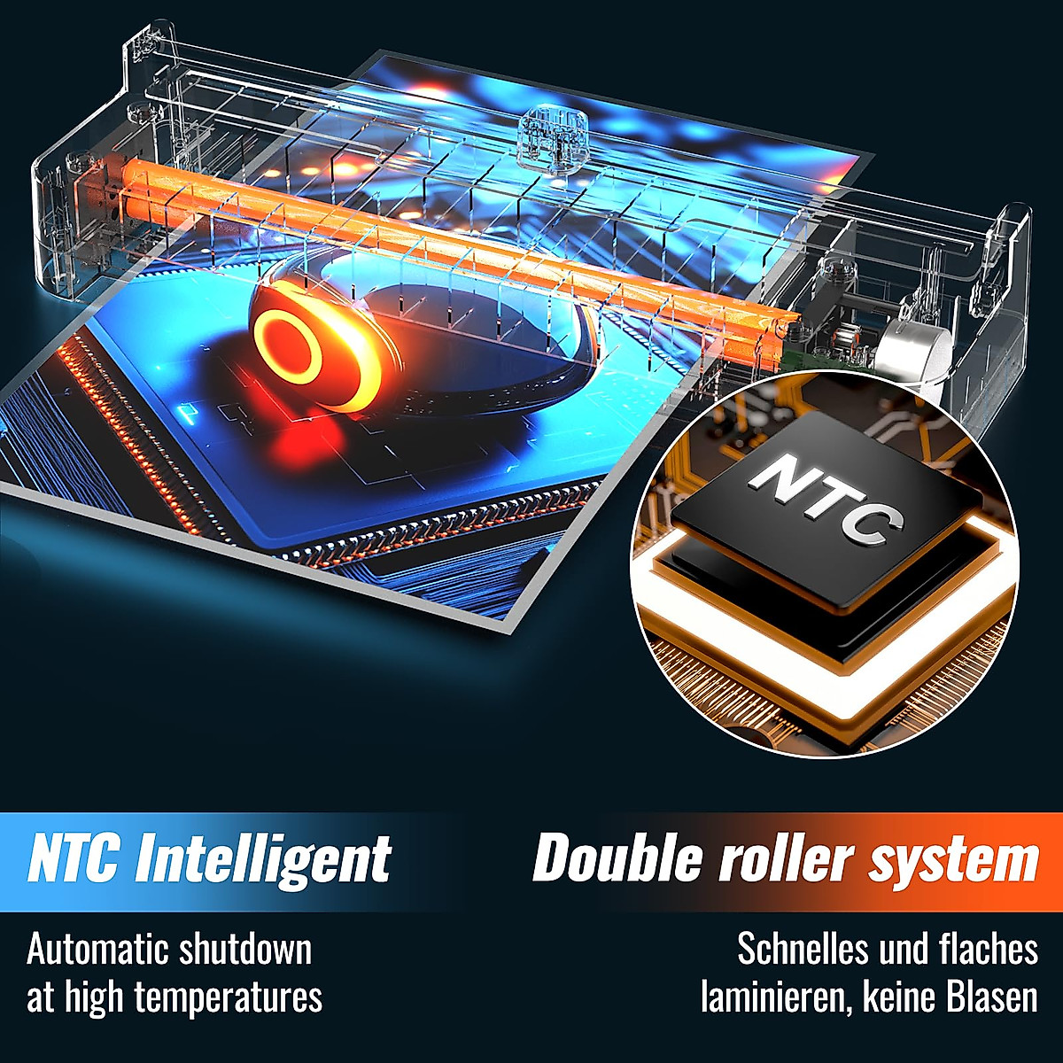 Laminator 13 Inch Wide with Laminating Sheets 50pcs, Hot and Cold Laminator Machine with Paper Trimmer, Thermal Laminator 11x17 for A3 A4 A5 A6 with Corner Rounder for Home Office School Use