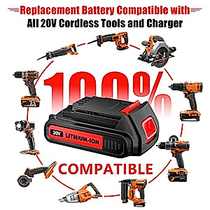 Bonadget [Upgraded] 2Pack 3.5Ah LBXR20 Replacement Battery Compatible with Black and Decker 20V Battery 20V Max Lithium-ion LB20 LBX20 LST220 LBXR2020-OPE LBXR20B-2 LB2X4020 Cordless Tool Battery