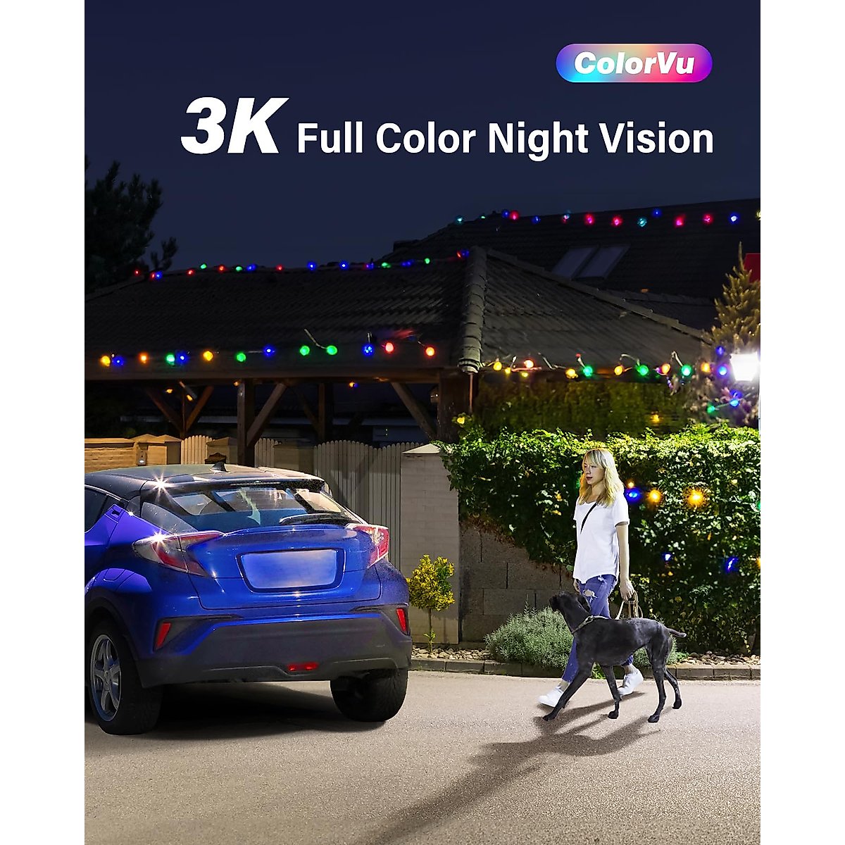 ANNKE 3K Add-On Security Camera with Full Color Night Vision, 4-in-1 TVI/AHD/CVI/CVBS CCTV Surveillance Turret Cam with Built-in Mic, 2.8mm Lens, IP67 Weatherproof, (Cable & Adapter Included)