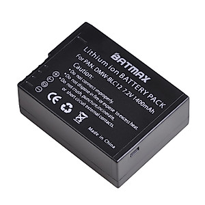 Batmax 2 Pack DMW-BLC12 Battery and Replacement Charger for Panasonic DMW-BLC12, DMW-BLC12E, DMW-BLC12PP Battery; Lumix DMC-FZ200, DMC-FZ1000, DMC-G5, DMC-G6, DMC-G7, DMC-GX8, DMC-G85, DMC-GH2