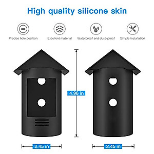 HOLACA Water-Proof Silicone Cover Protective Case for Ring Stick Up Cam Battery HD Security Camera(3rd Generation) - Anti-Scratch Protective Cover for Full Protection (Black)