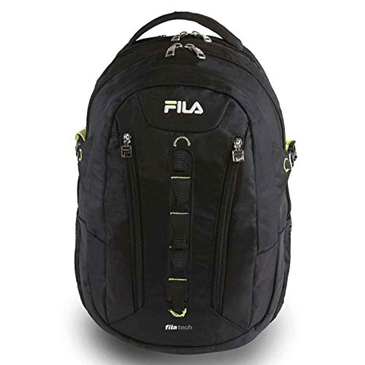 Fila Vertex Tablet and Laptop Backpack, Black/NEON, One Size
