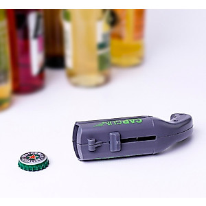 Frola Beer Bottle Opener Creative Funny Launcher Shooter Beer Cap Bottle Opener Funny Shoots Over 5 Meters(Red & Gray)