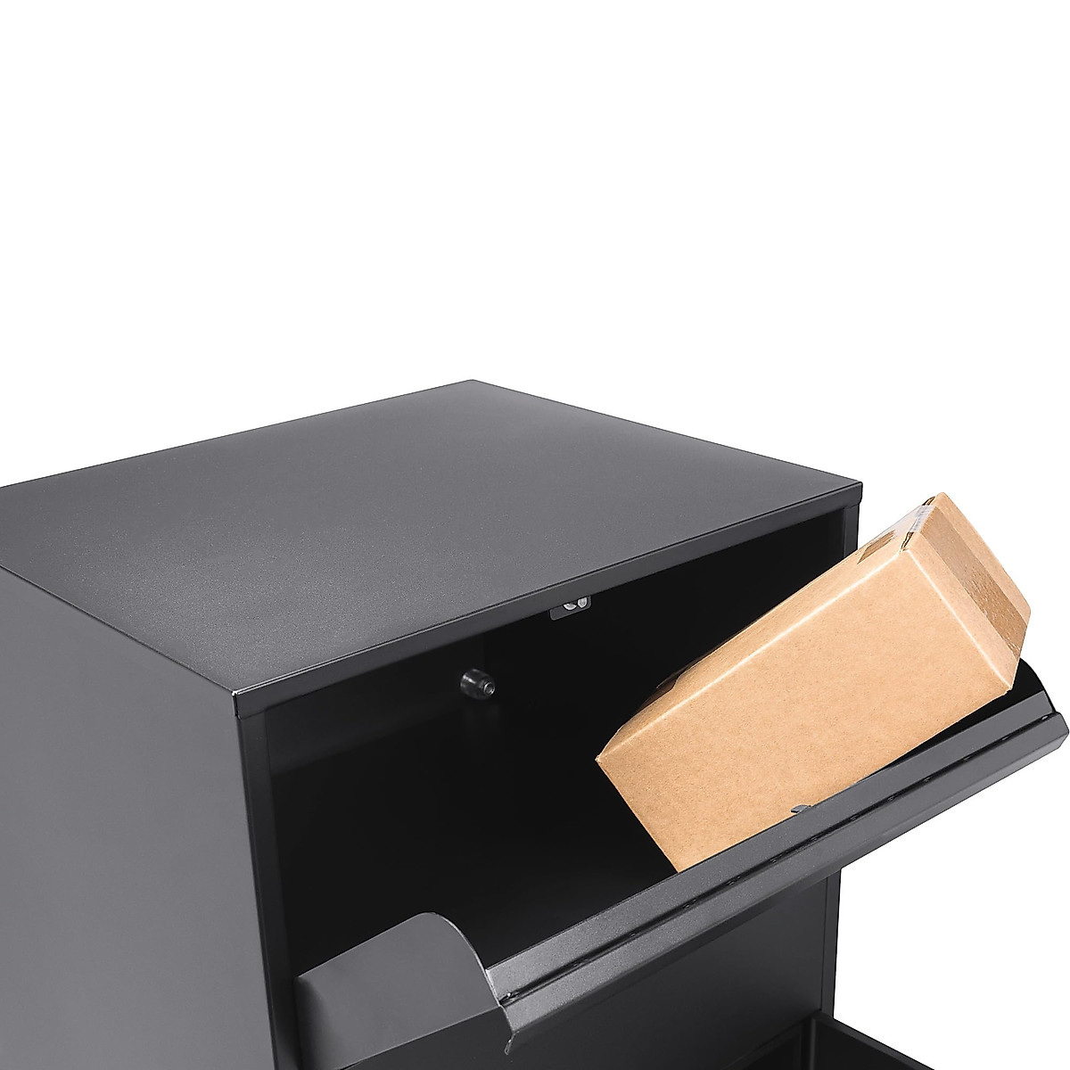 Barska Large Package Delivery Parcel Mail Steel Drop Box for Porch with Tamper-Resistant Drop Slot & Key Lock