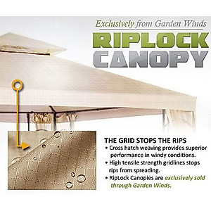 Garden Winds S-J-109 Gazebo Replacement Canopy Top Cover - RipLock 500