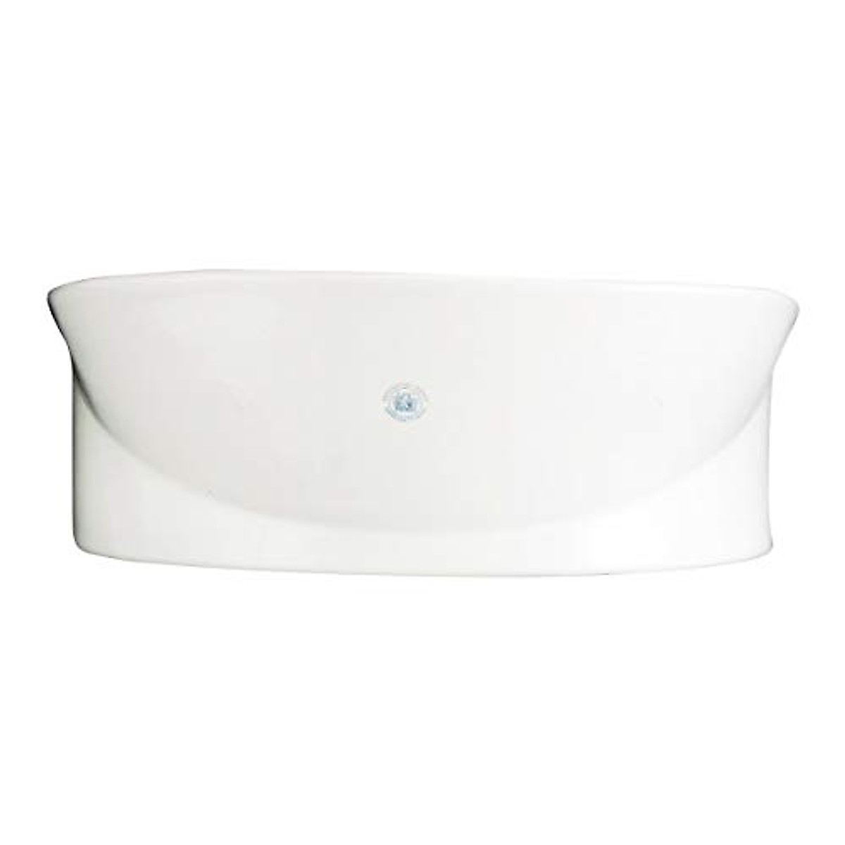 Renovators Supply Manufacturing Bathroom Sinks 17 in. White Ceramic Wall Mounted Bathroom Vessel Sink Juniper with Overflow and Faucet Hole