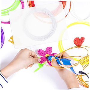 NUOBESTY 10pcs Copying Board 3D Printing Pen Mat Drawing Tool Transparent Drawing Board Drawing Board for 3D Printing Pen Painting Mat Basic Template 3D Drawing Paper Templates Plastic