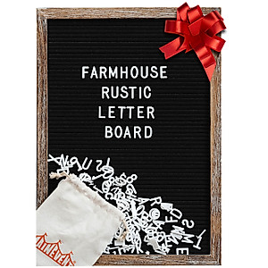 Felt Letter Board Letters Numbers Set 10x10 Inch, First Day School Board, Black Message Board Word Classroom Decor, Announcement Board Letters, Wood Frame Stand, New Pregnancy Baby Farmhouse Gifts