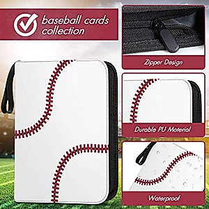 900 Pockets Baseball Card Sleeves Binder for Trading Card, Baseball Card Sleeves Card Holder Album Protectors Set Fit for Football Card, Baseball Card, Sport Card