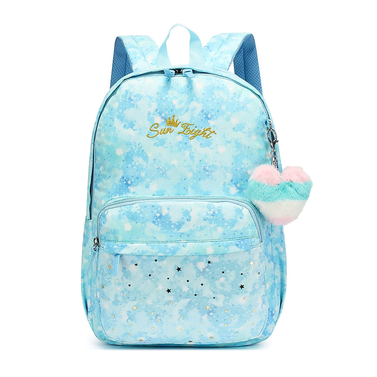 Netlmfg Kids Backpack for Girls Boys | Lightweight Backpack with DIY Cute Accessories | Toddler pack & Casual Bags - Light blue backpack(Girl Boy 6+ Years)