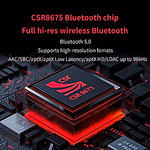 FiiO BTR5-2021 Headphone Amps Bluetooth 5.0 Receiver High Resolution 384K/32Bit Native DSD256 USB DAC Supports LDAC/aptX HD/MQA for Smartphones/PC/Laptop/Car/Home Audio (Regular)