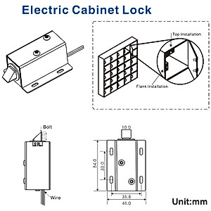 UHPPOTE DC12V File Display Cabinet Drawer Latch Assembly Solenoid Electric Lock