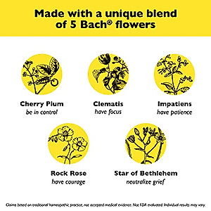 Bach RESCUE PASTILLES, Orange and Elderflower Flavor, Natural Stress Relief Lozenges, Homeopathic Flower Essence, Vegetarian, Gluten & Sugar-Free, 35 Count