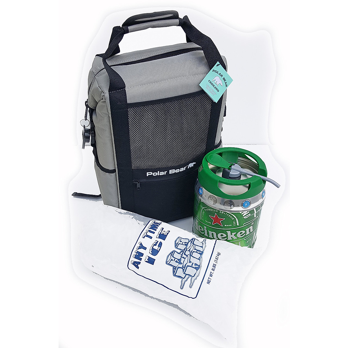Polar Bear Coolers Back Pack Cooler, Silver, 18 Pack (PB 290)