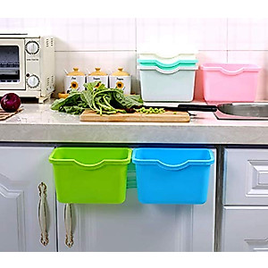 Hanging Kitchen Recycle Waste Bin, sunliveus 3 Pack Multipurpose Little Plastic Garbage Bowl Kitchen Bathroom Trash Can Cabinet Container Compost Bin for Office Home Drawers Storage Organize, Grey