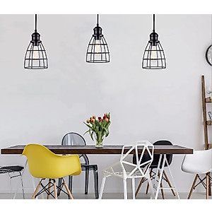 LIT-PaTH Plug in Pendant Lighting, Hanging Light Kits with ON/Off Switch, 15 Feet Cord, Bulbs Not Included, Black, 2-Pack