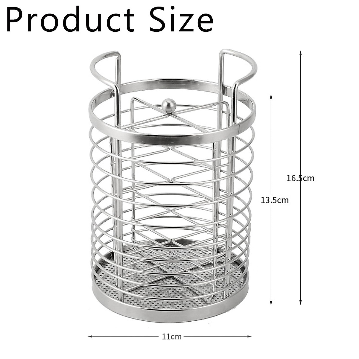 lengenyen Kitchen Utensil Holder,Kitchen countertop Utensil Organizer,Stainless Steel Modern Metal Utensils Counter Storage for Party Spoon and Fork Holder