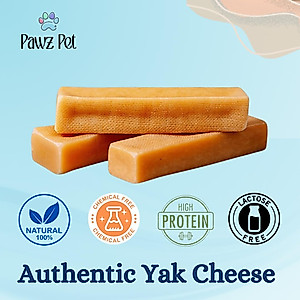 Himalayan Yak Chews for Dogs – 100% Natural & Healthy Yak Cheese Chews - X Large (5 Pack) Dog Cheese Sticks - Gluten-Free High-Protein Premium Yak Bones for Dogs - Perfect for Long-Lasting Chewing