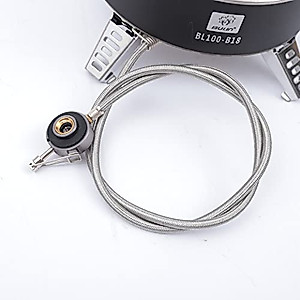 1.8 KW Portable Picnic Camping Backpacking Stove Stainless Steel Gas Cooking Burner Foldable Stove Burner with Portable Bag for BBQ/Hiking/Picnic Outdoor(8.26 * 8.26 * 4.49in)