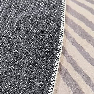 TEALP Round Area Rug 4Ft Circle Rugs Fluffy Bedroom Rug Ultra Soft Farmhouse Throw Rugs Living Room Rug Modern Aesthetic Rug Carpet for Bedroom Dorm Indoor Home Decor, 47.2" Grey