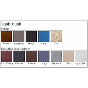 TUSH CUSH Home Office Orthopedic Large Computer Ergonomic Seat Cushion Original - Charcoal Velour Fabric