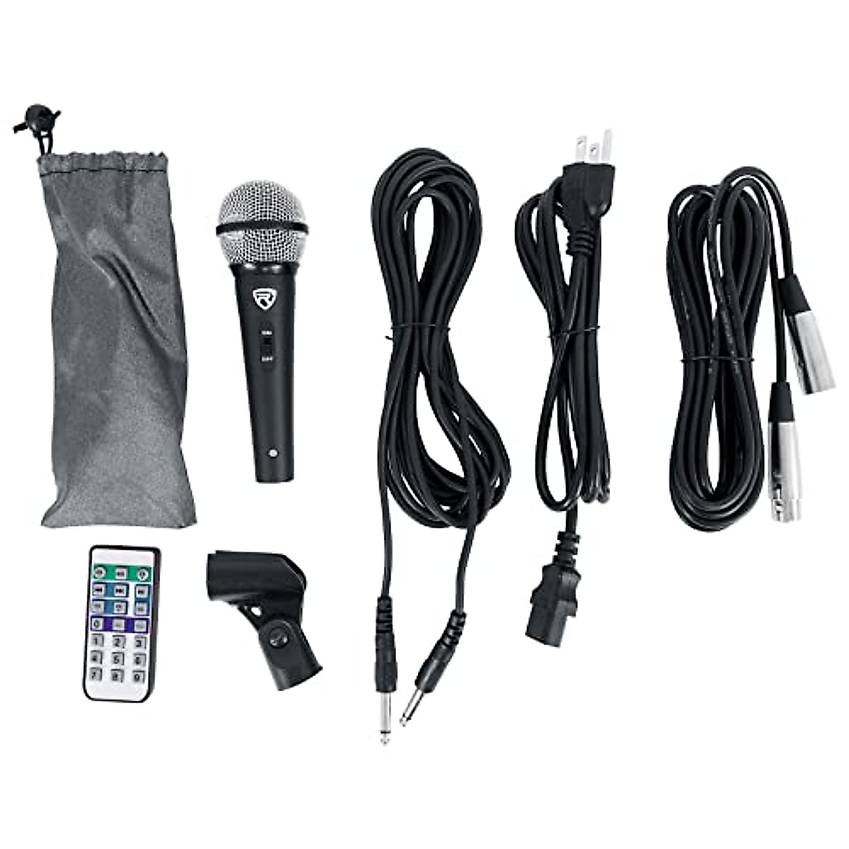 Rockville RPG122K Dual 12" Powered Speakers, Bluetooth+Mic+Speaker Stands+Cables