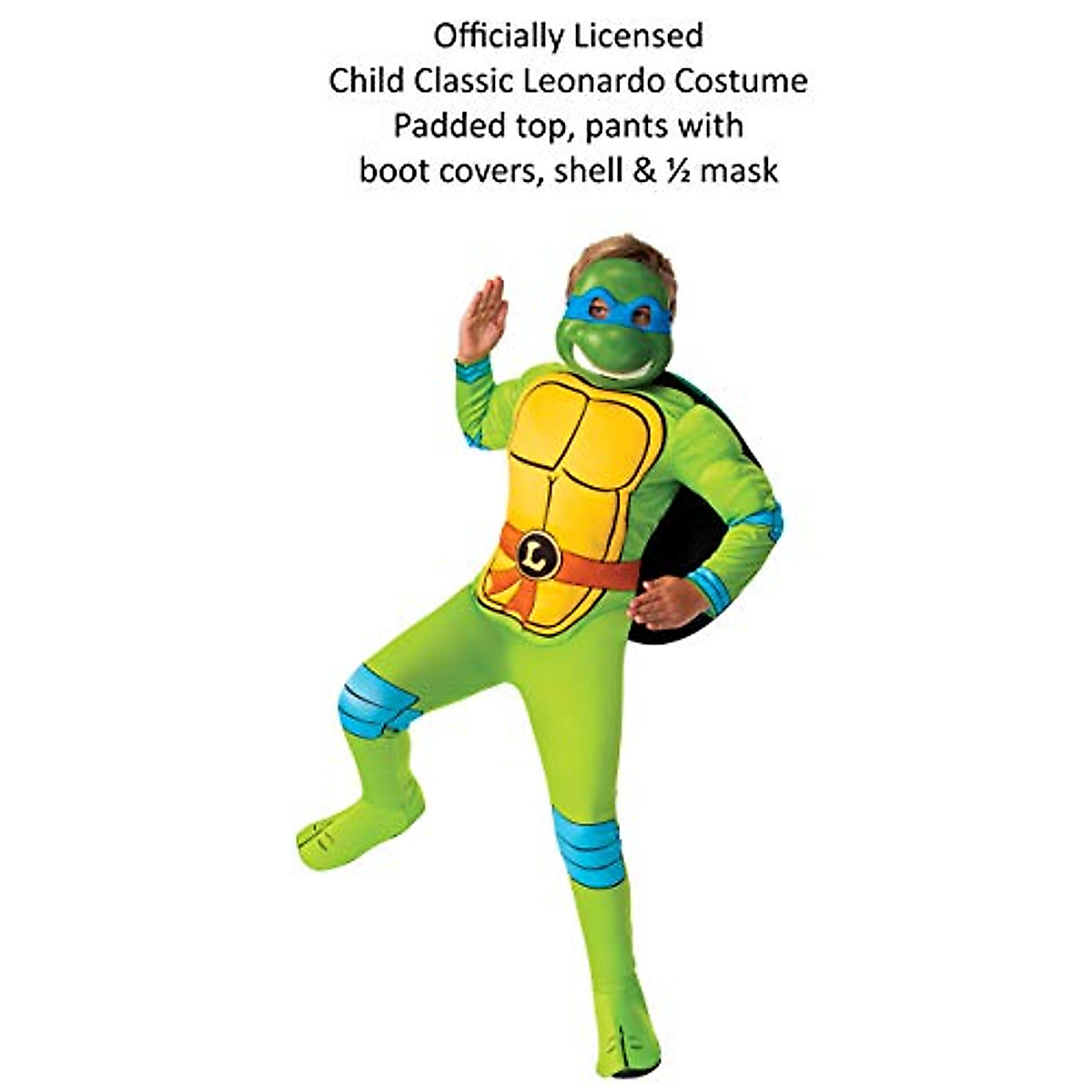 Rubie's Boy's Nickelodeon Retro Classic Teenage Mutant Ninja Turtles Leonardo Costume, Small, Green/Blue