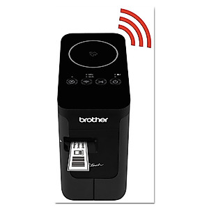 Brother P-touch, PTP750W, Wireless Label Maker, NFC Connectivity, USB Interface, Mobile Device Printing, Black