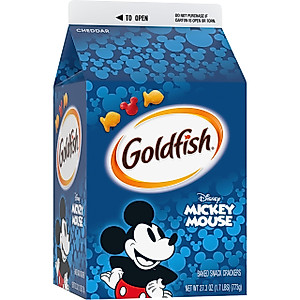 Goldfish Disney Mickey Mouse Cheddar Crackers, Snack Crackers, 27.3 oz carton