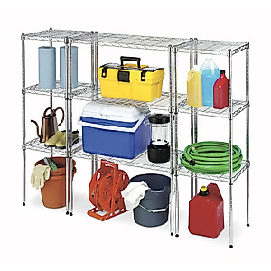 Whitmor Supreme Wide Stacking Shelf - Heavy Duty - Adjustable - Chrome