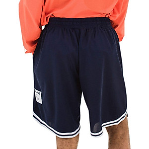 Spalding Men's Athletic Dry Mesh Basketball Short, Peacoat/White, XS