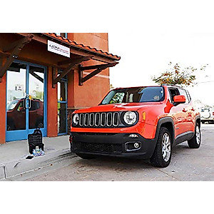 iJDMTOY Red Track Racing Style Tow Hook Ring Compatible With Jeep 2015-up Renegade Latitude, Sport, Limited models (Except Trailhawk), Made of Lightweight Aluminum