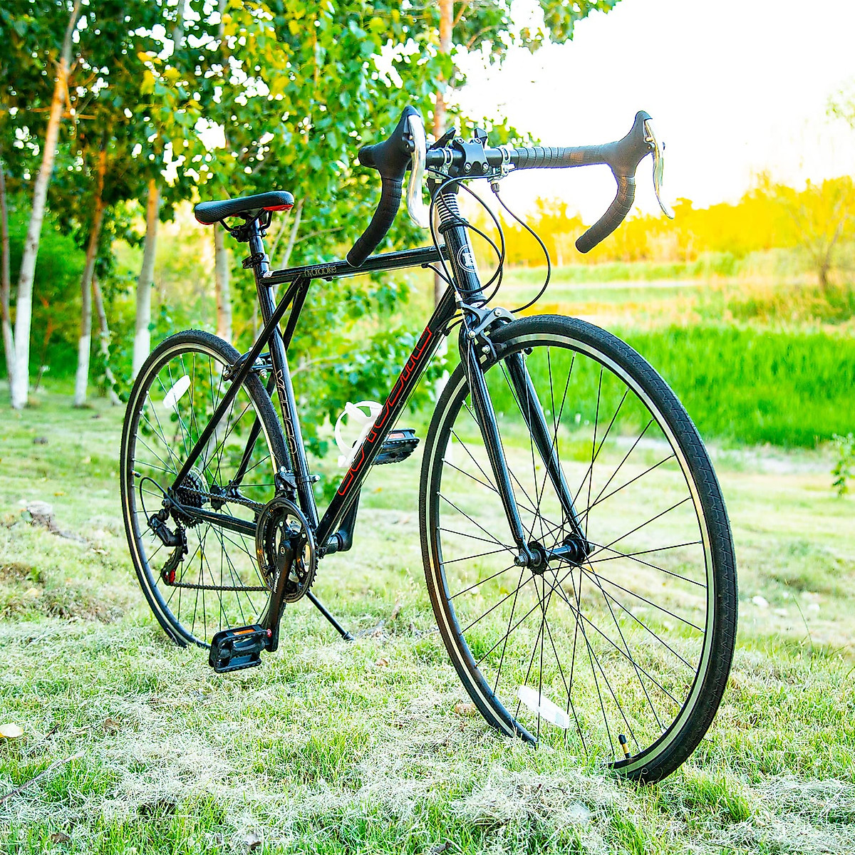 EUROBIKE XC560 Road Bike,21 Speed Street Bike for Men,54Cm Womens Road Bicycle,700C Racing Commuter Bike for Adults,Black