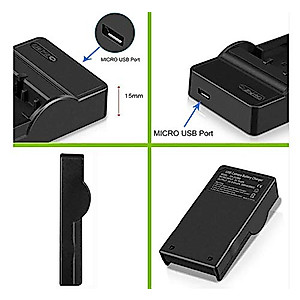 Battery Charger for Sony Alpha ILCE-3000, ILCE-3500, ILCE-5000, ILCE-5100, ILCE-6000, ILCE-6100, ILCE-6100L, ILCE-6100Y, ILCE-6300, ILCE-6400, ILCE-6500 Mirrorless Digital Camera