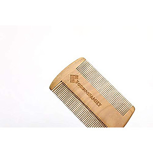 NEW! Wooden Beard Comb for Men - Sandalwood Comb With Leather Case And Gift Box