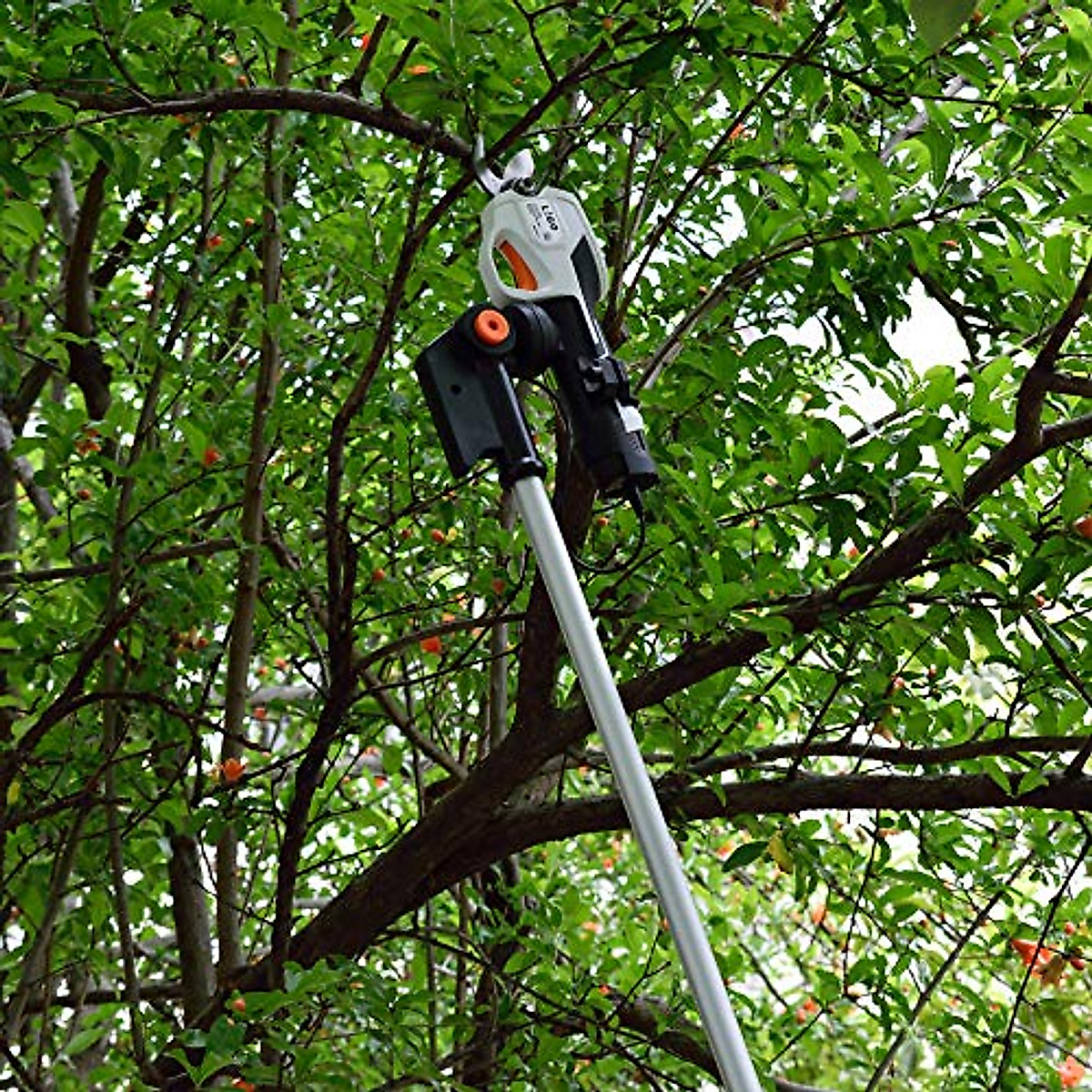 LIGO Electric Pruning Shears For Garden Cordless Rechargeable Power Pruner, Tree Branch Flowering Bushes Trimmers With Safety Protection,MAX 25mm(0.98 Inch) Cutting Diameter (Pruner w/Pole Extension)