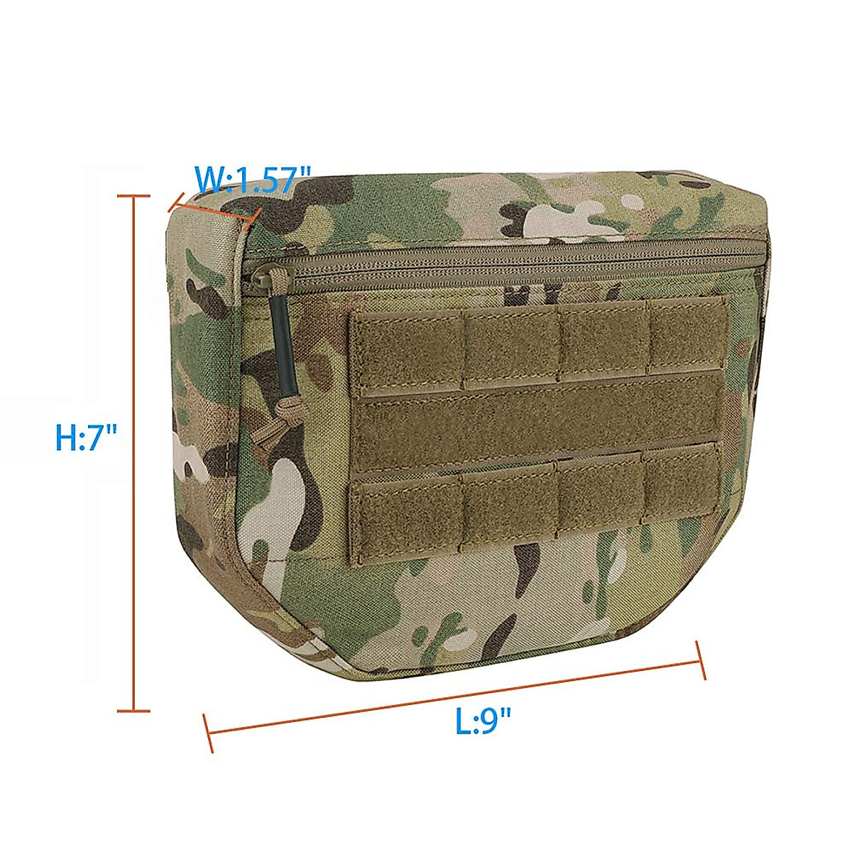 KRYDEX Tactical Dump Drop Pouch with Hook and Loop for JPC CPC AVS Vest Utility Tool Bag Airsoft Paintball (Upgrade Pouch-MC)