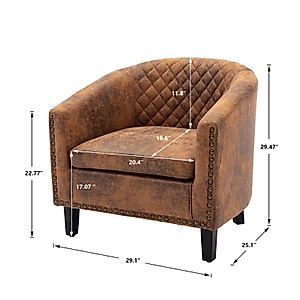 Dsnyu Arm Chair Modern, Modern Living Room Accent Chair Microfiber Coffee Comfy Home Furniture 29.13" Lx25.5 Wx27.95 H