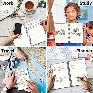 EOOUT 4 Pack Spiral Lined Notebook, Ruled Journals Notebooks, Soft Cover Notebook, 80 Sheets, 160 Pages, Lined Paper, 5" x 8", for Gifts, Office, School Supplies