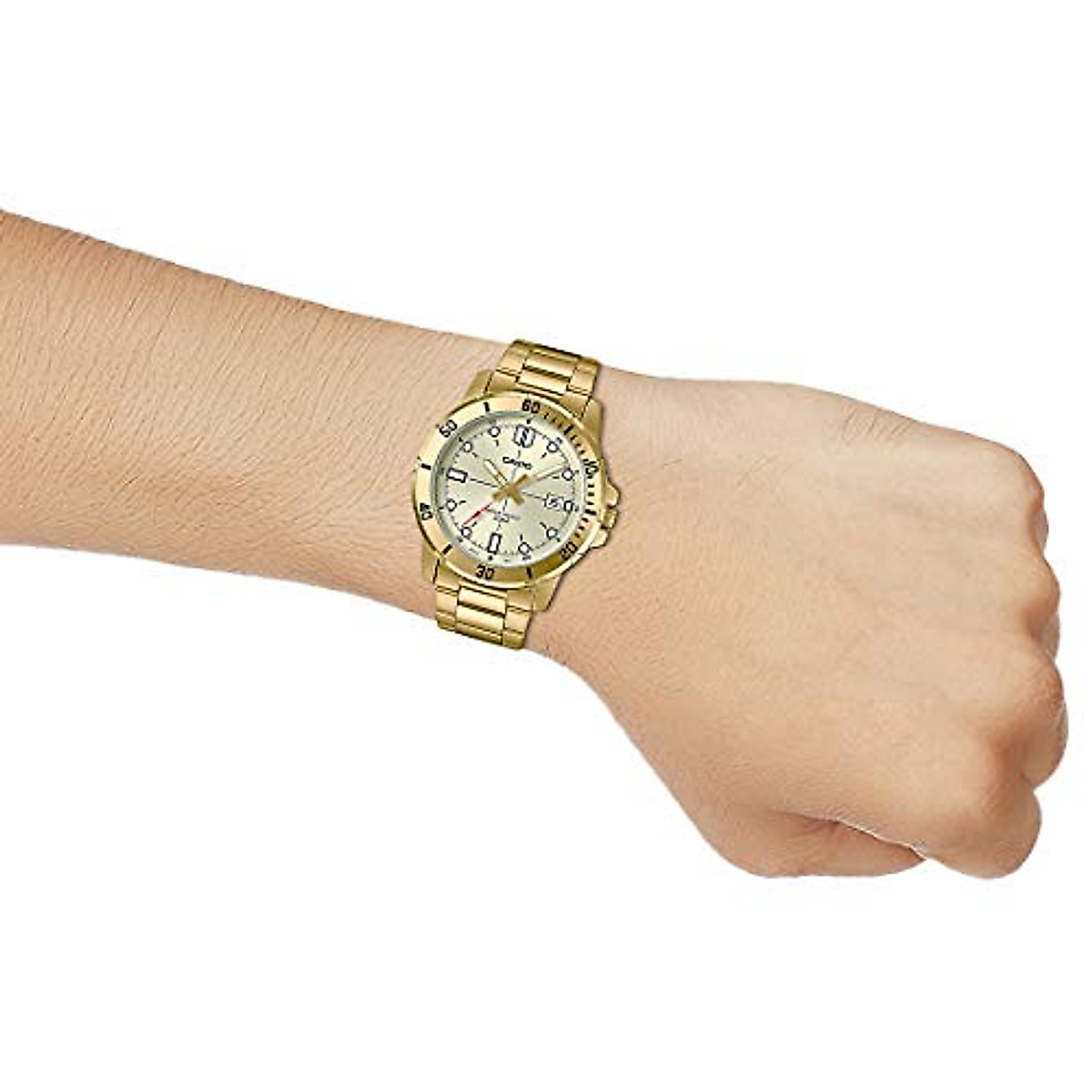 Casio MTP-VD01G-9EV Men's Enticer Gold Tone Stainless Steel Gold Dial Casual Analog Sporty Watch