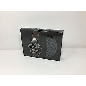 Fineline settings Disposable Black | Flairware Collection | Pack of 100 Plastic Fork, 8" (RET-2503-BK)