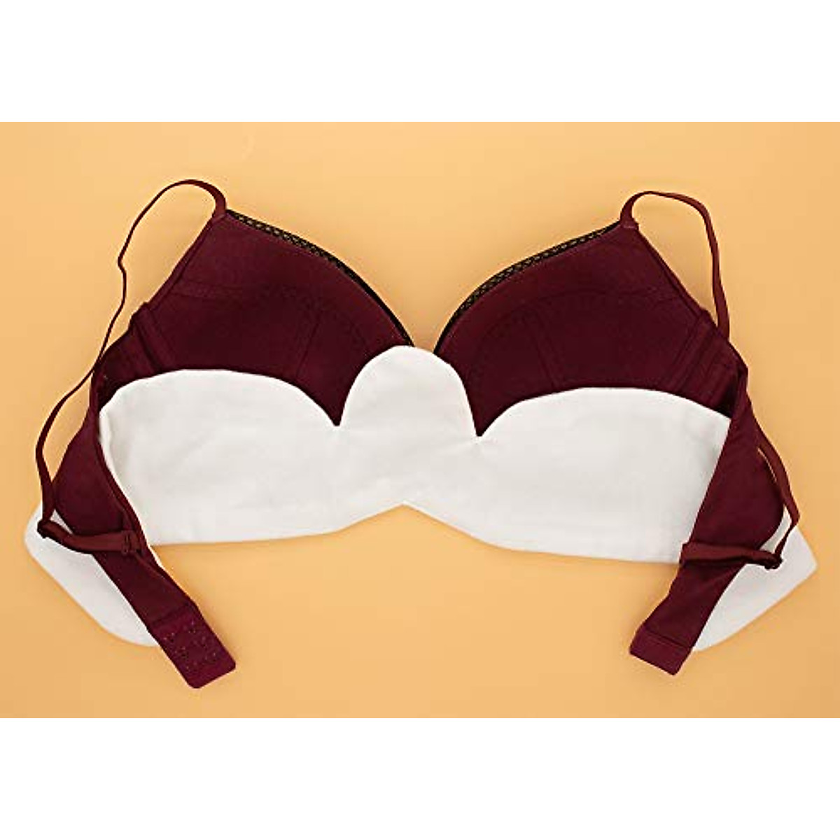 Brushed Cotton on Both Sides - Bra Liners for Sweating Rash Boob Sweat Liner Cotton Pads – 3PCS White