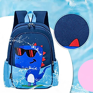 POWOFUN Kids Toddler Travel Backpack Cool Cute Cartoon Daypack (Dinosaur Blue Backpack)