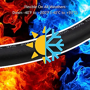 Voilamart 15Ft 3 in 1 ABS Air Power Line Hose Wrap Airline Air Line Wrap 7 Way Electrical Cable Air Lines with Emergency Glad Hand for Semi Truck Trailer Tractor
