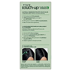Clairol Root Touch-Up by Natural Instincts Permanent Hair Dye, 2 Black Hair Color, Pack of 1