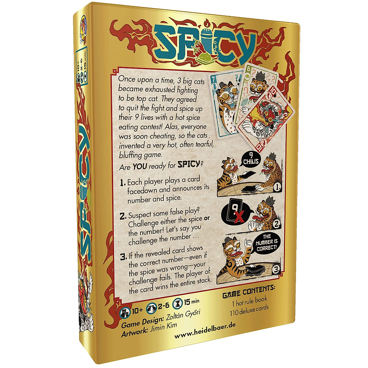 HeidelBÄR Games Spicy Card Game | Strategy Game | Bluffing Card Game for Adults and Kids | Fun Game for Family Game Night | Ages 10+ | 2-6 Players | Average Playtime 15 Minutes |HeidelBÄR Games