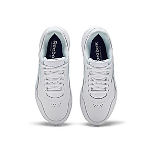 Reebok Women's Walk Ultra 7 DMX Max Shoe, White/Glass Blue/Collegiate Royal, 9