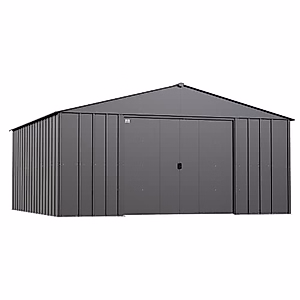 Arrow Classic Metal Shed, 14 x 14, Charcoal